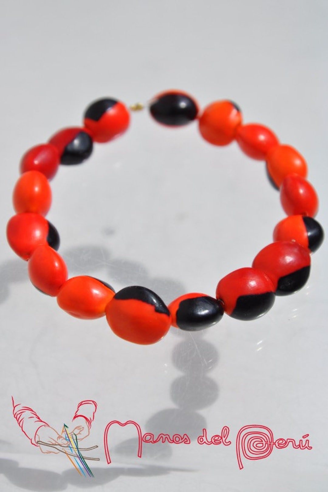 Peruvian Huayruro Seed Bracelet, Handmade Indian Huayruro Seed ...