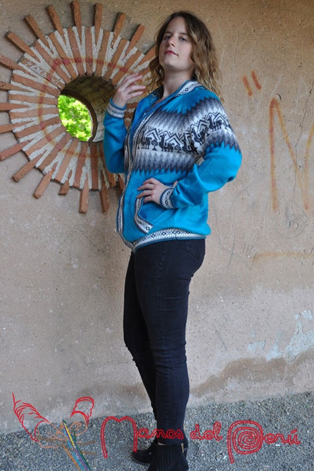 Peruvian Cardigan, Women's Cardigan, Knitted Alpaca Wool Cardigan ...