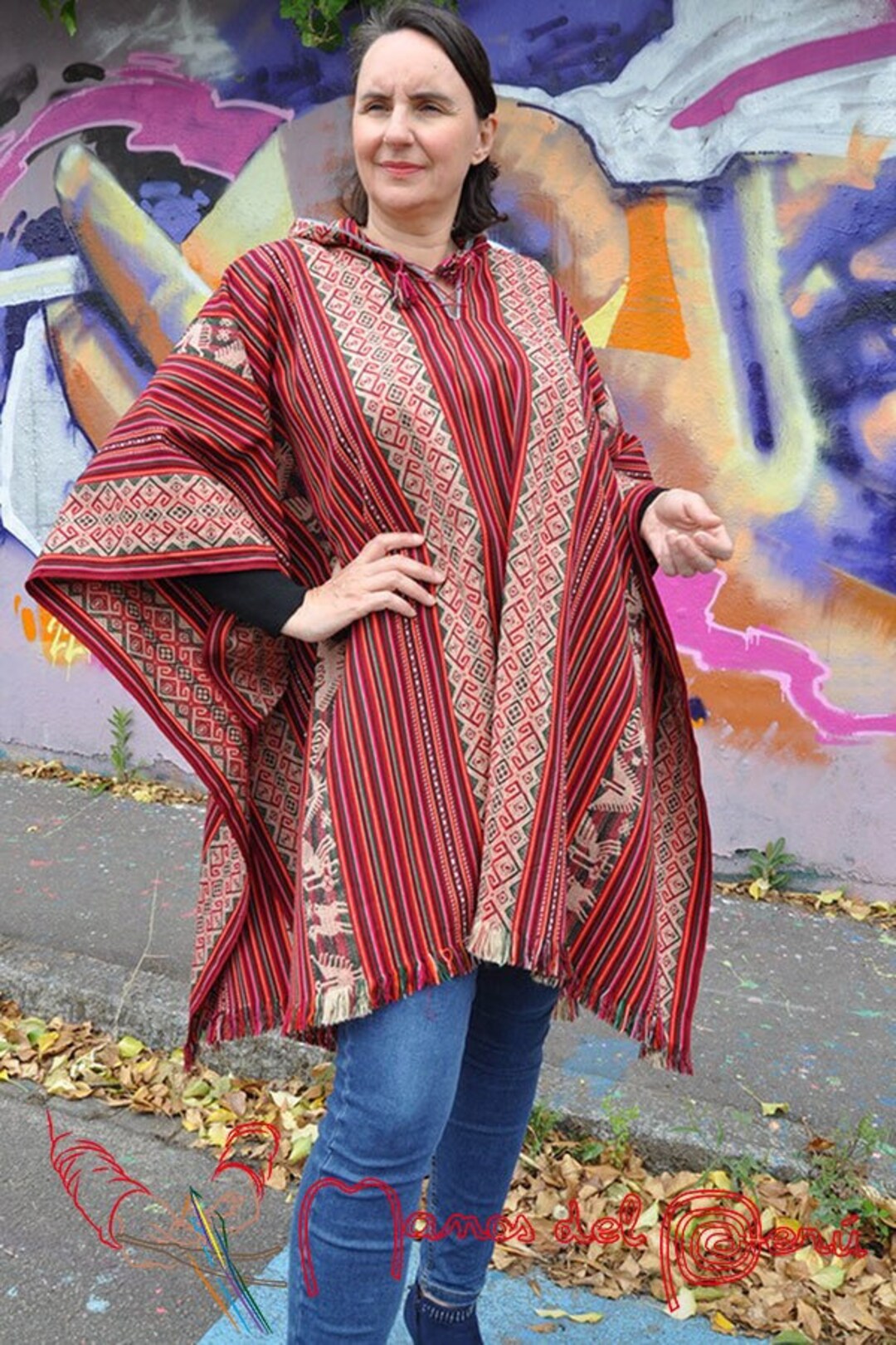 Peruvian Poncho for Women, Large and Comfortable Loose Poncho, Peruvian ...