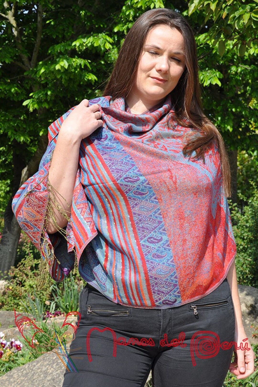 Scarf Stole in Autumn Colors, Women's Shawl, Peruvian Stole in the ...