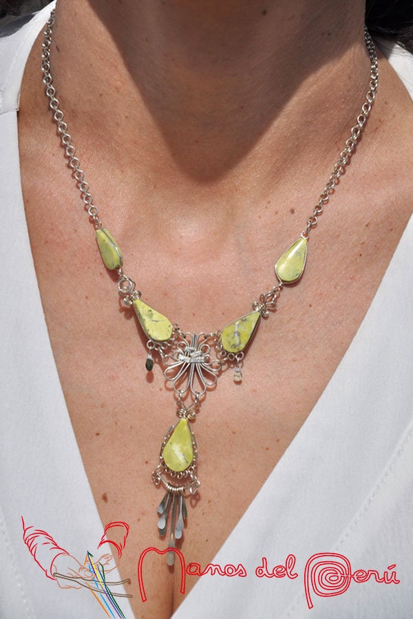 Peruvian Necklace, Necklace With Semi-precious Stones, Necklace With ...