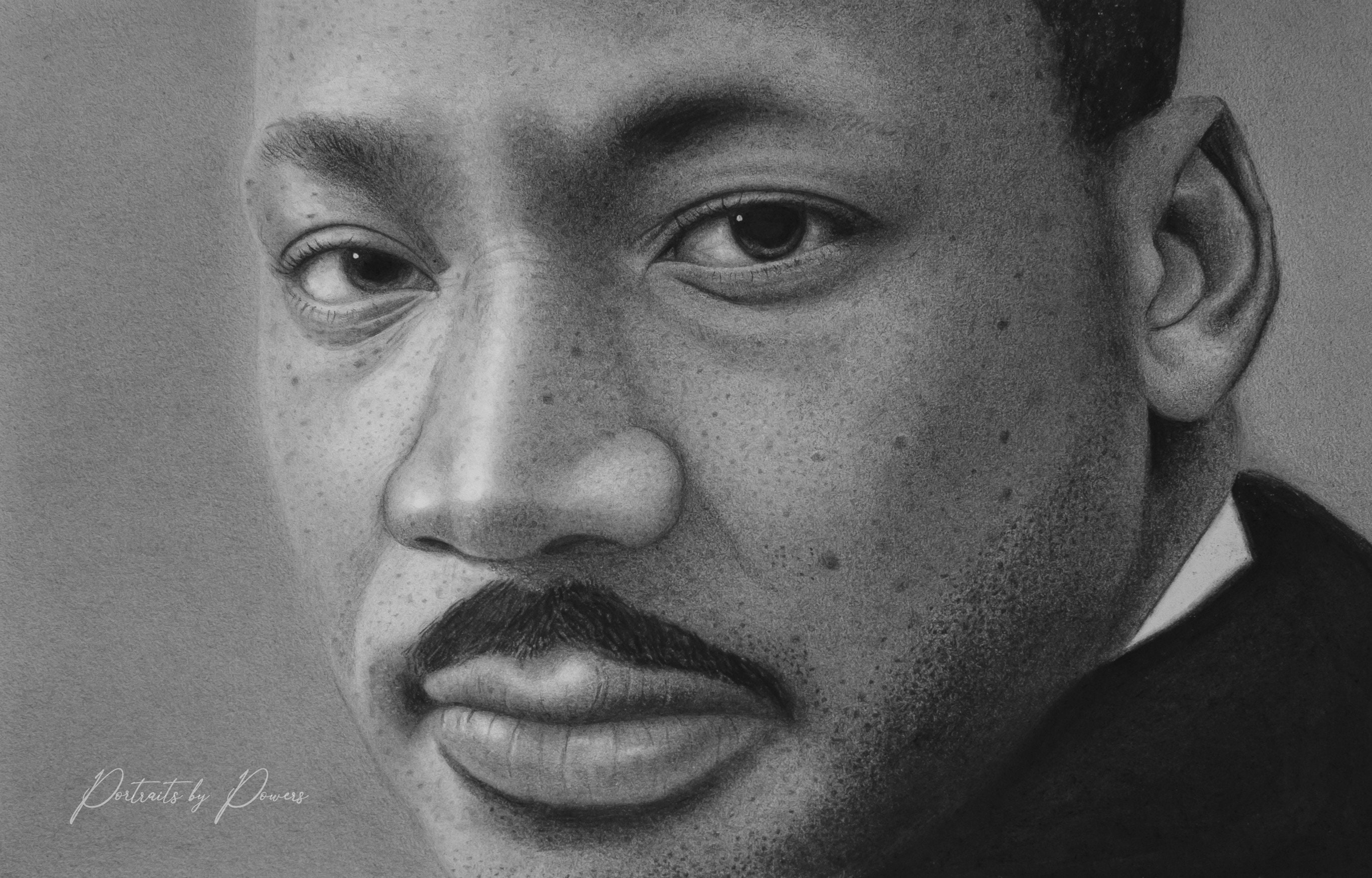 Lápiz ORIGINAL Dibujo Martin Luther King Jr MLK Arte hiperrealista ...