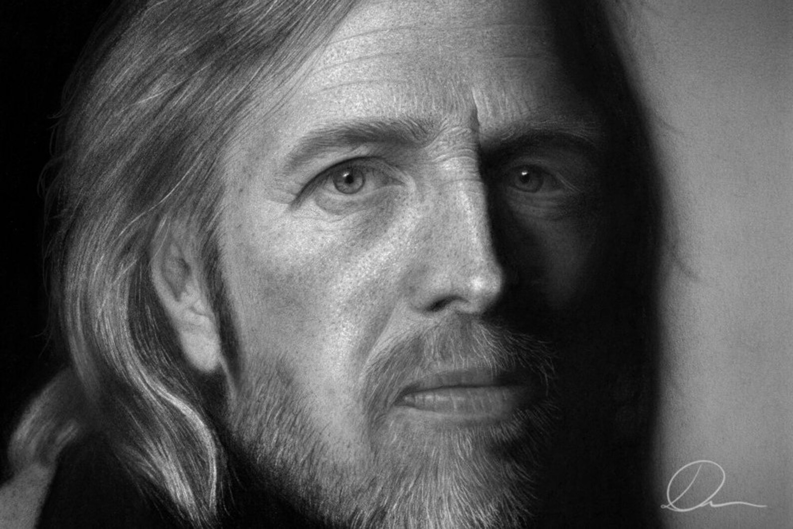Tom Petty Pencil Drawing Portrait Fine Art by David Powers - Etsy