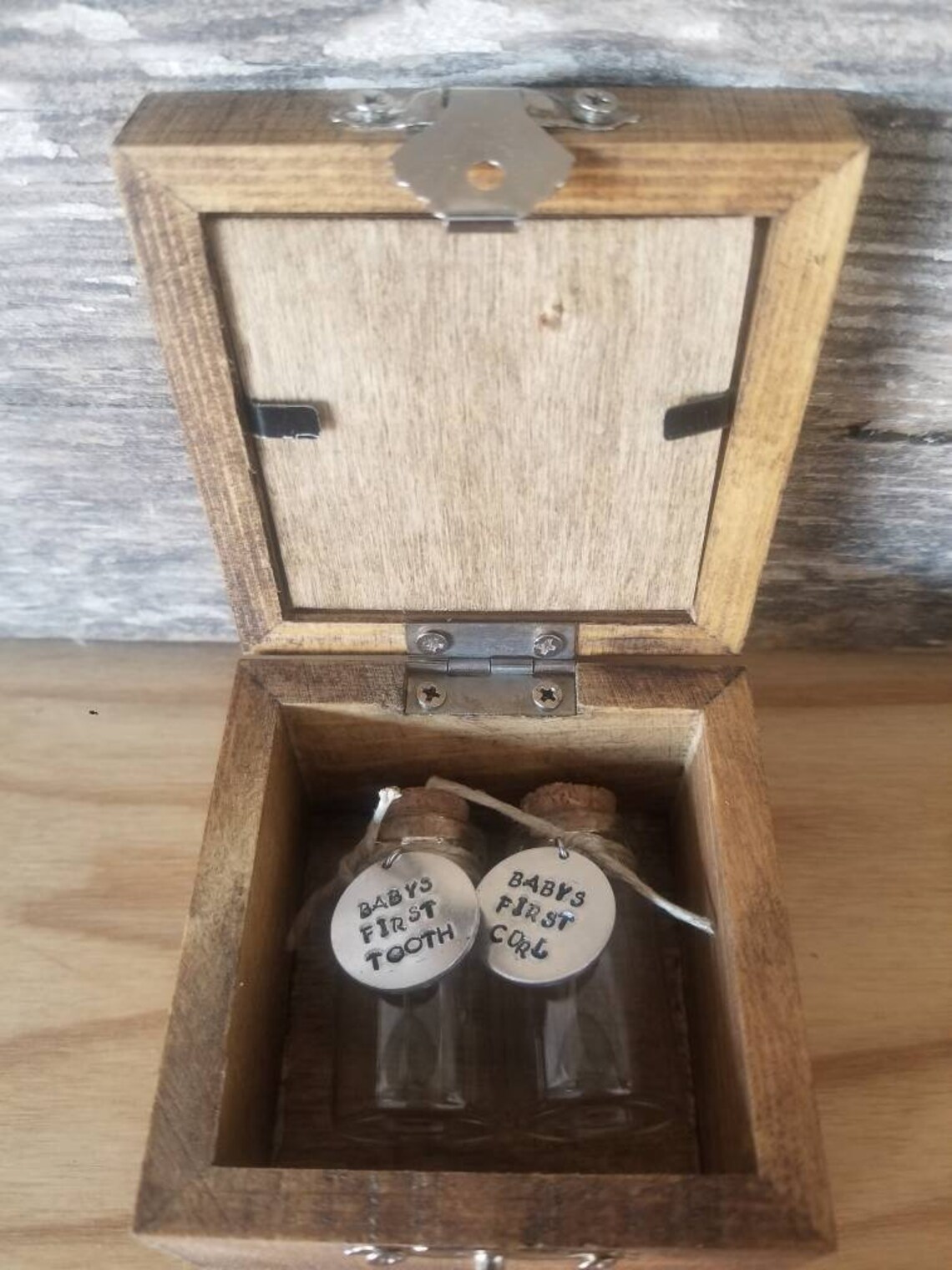 Baby's First Tooth Baby's First Curl Keepsake Box 2.6x2.6x1.9in - Etsy