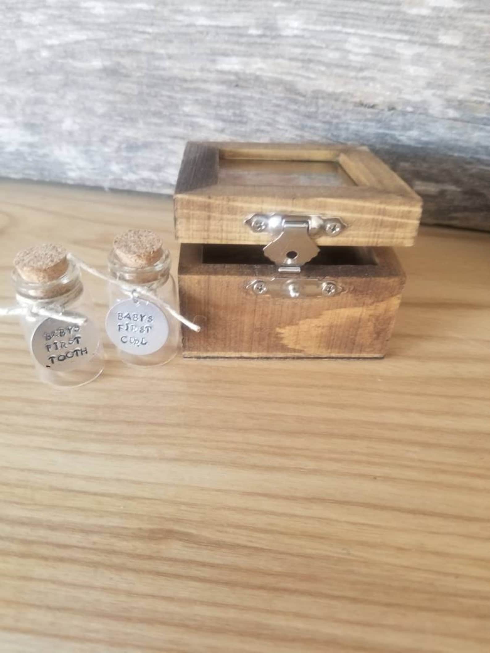 Baby's First Tooth Baby's First Curl Keepsake Box 2.6x2.6x1.9in - Etsy