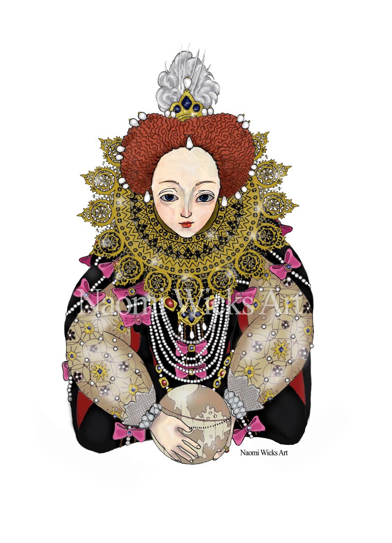 Elizabeth I Art Print choose Your Design | Etsy