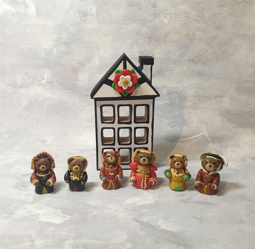 Handmade Six Wives Teddy Bear Ornaments - Miniature - Etsy
