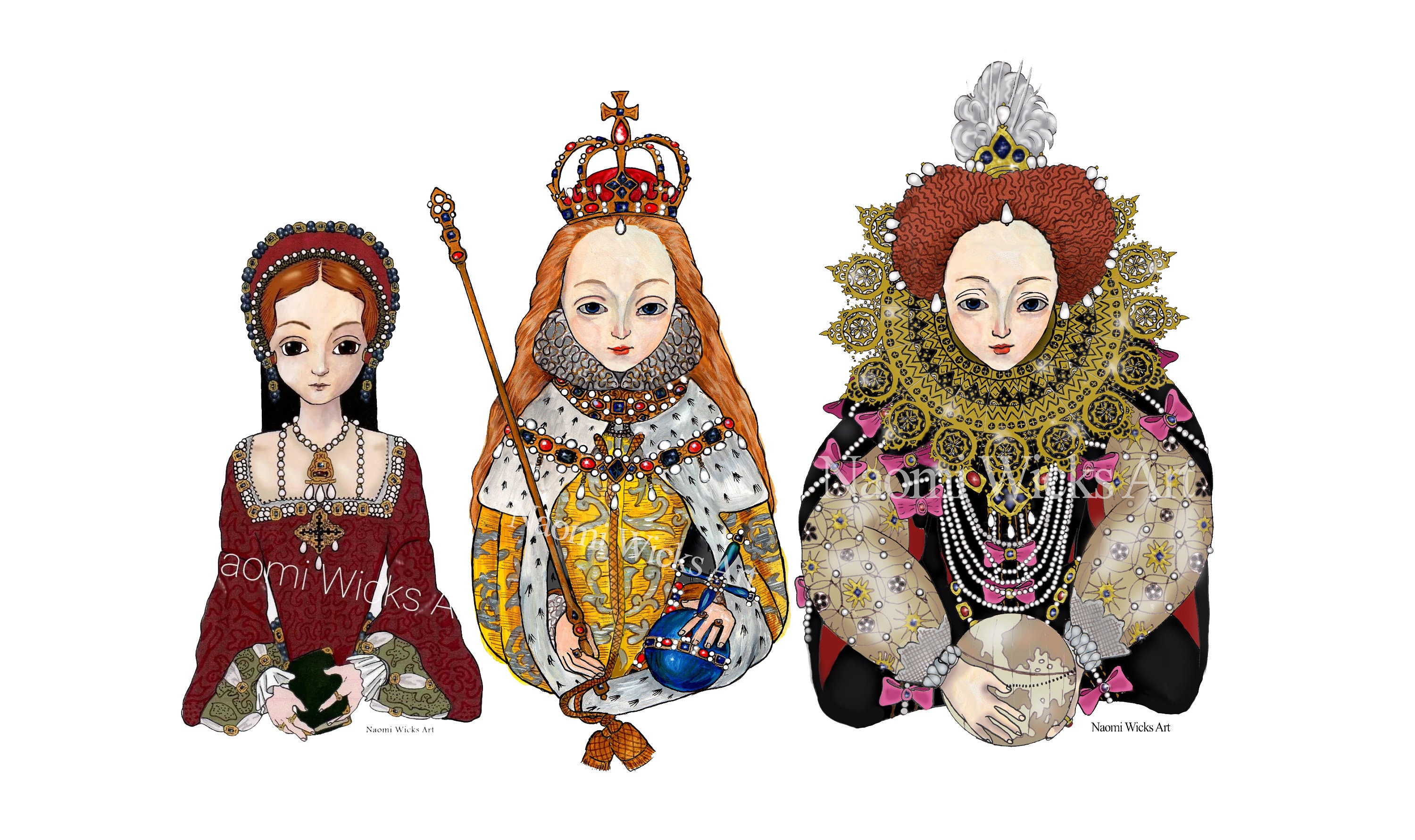 Elizabeth I Art Print choose Your Design | Etsy