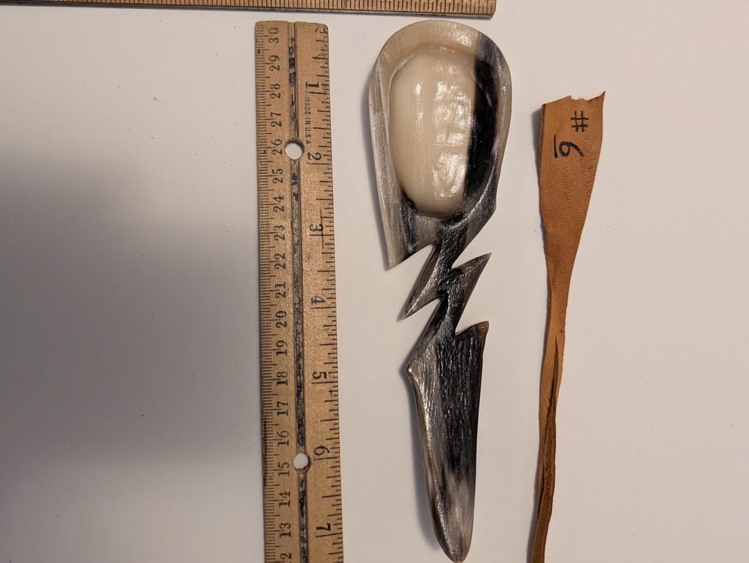 Cow Horn Spoon With a Lightning Bolt Handle - Etsy
