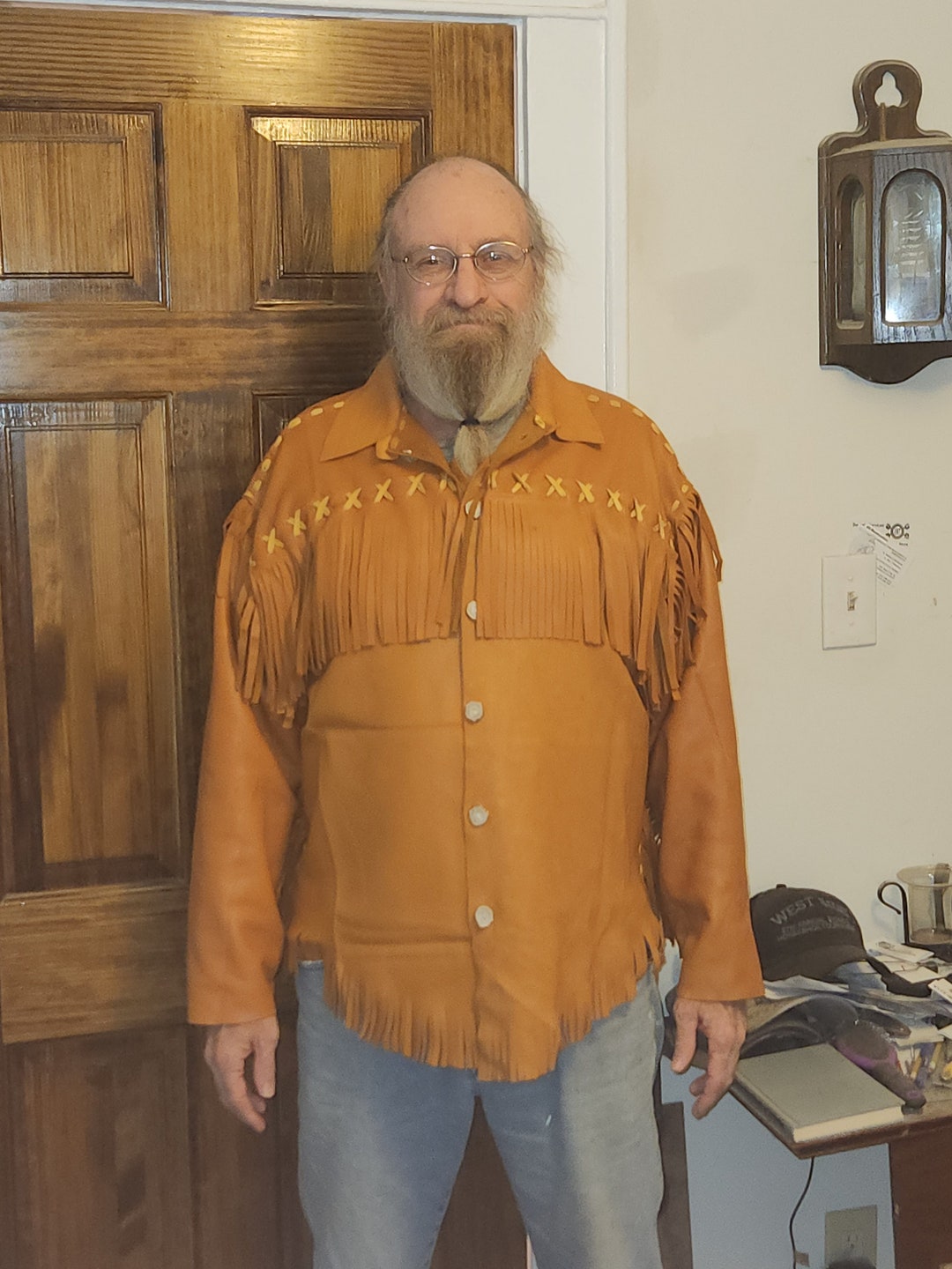 Handmade Deer Hide Jacket, With Deer Antler Buttons - Etsy