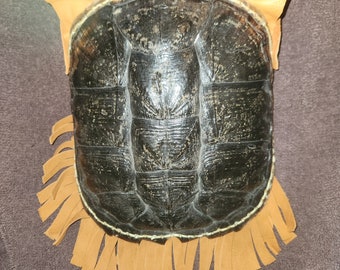 Beaded Turtle Shell Bag Brain Tan Buckskin Native American Made - Etsy