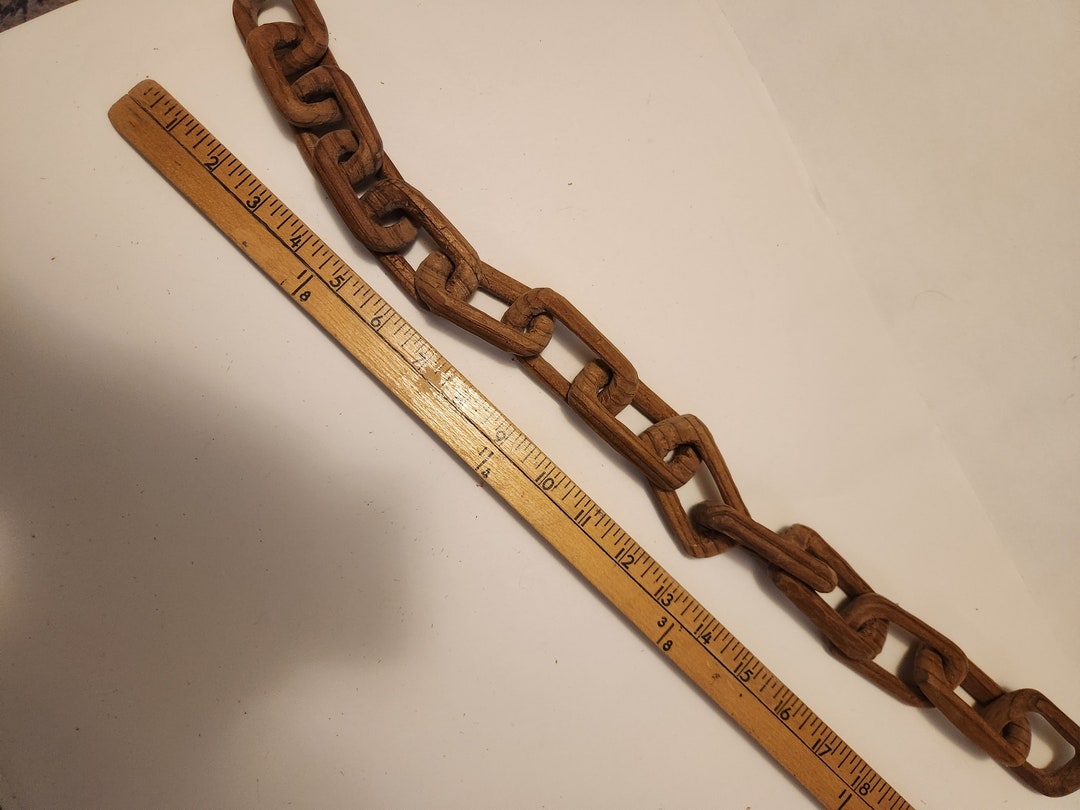 This is a Hand Carved Wooden Chain Carved by Me - Etsy