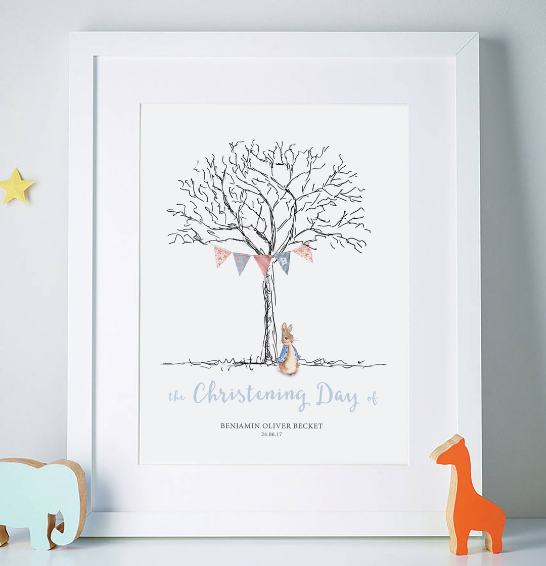 Peter Rabbit Fingerprint Tree Print Beatrix Potter Print Peter Rabbit ...