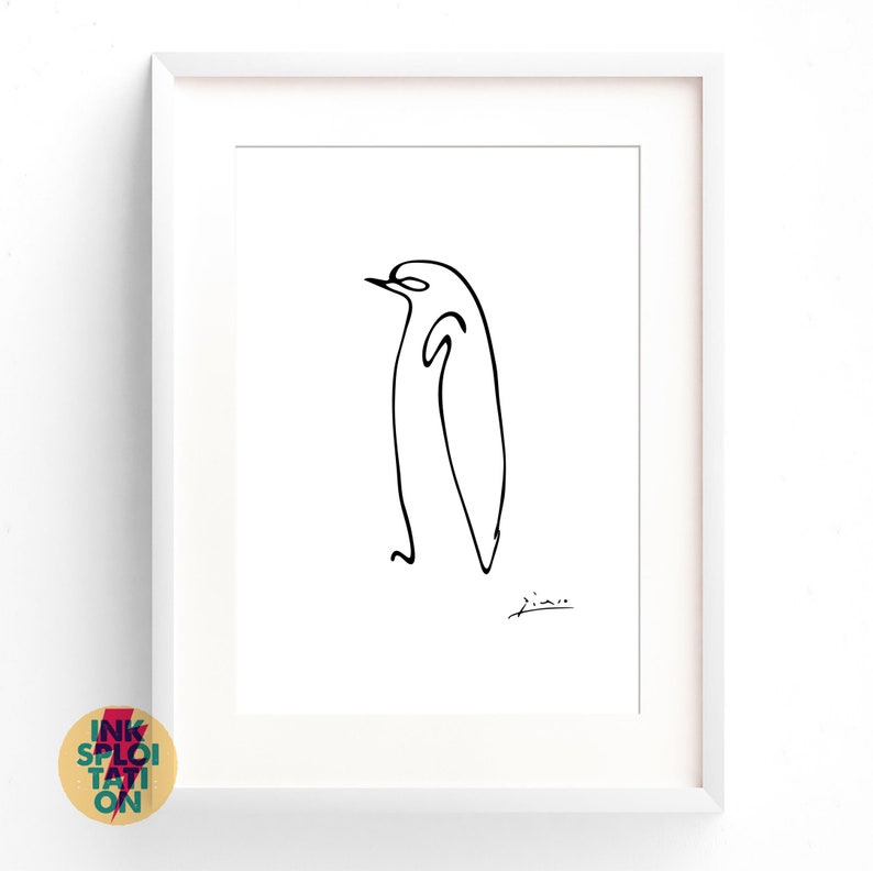 Pablo Picasso Penguin Print Minimalist Picasso Print - Etsy UK