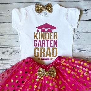 Girls Kindergarten Graduation Outfit Kindergarten Graduate Kindergarten ...