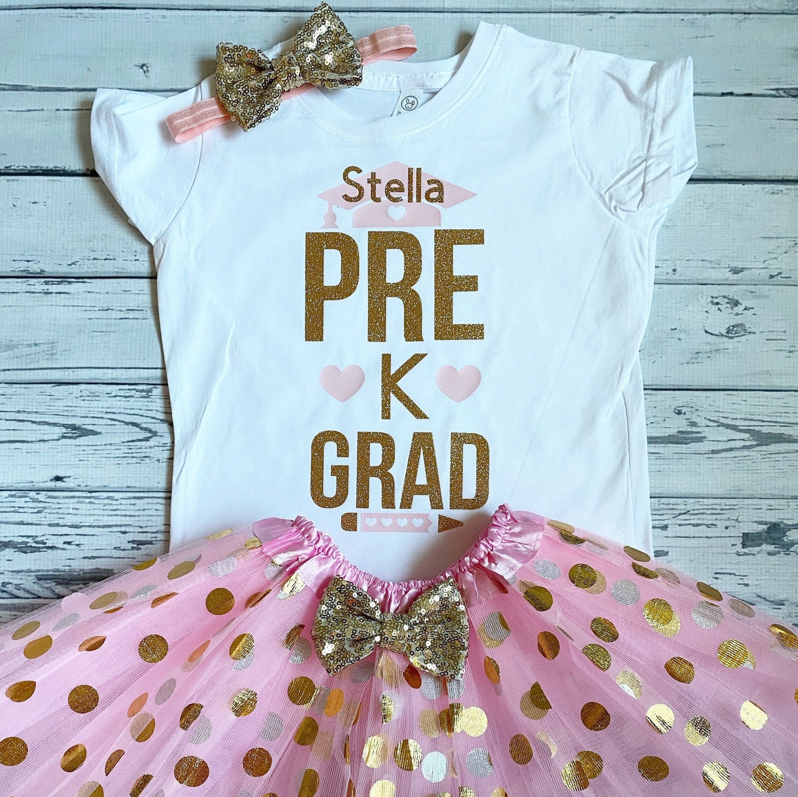 Girls Preschool Graduation Outfit Preschooler Graduate Pre Kindergarten ...