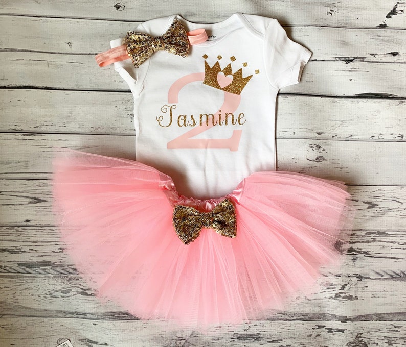 Pink Princess 2nd Birthday Personalized Outfit 2nd Birthday - Etsy