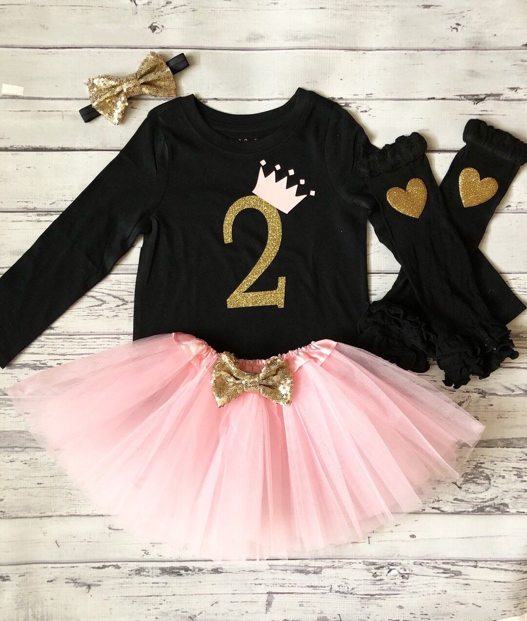 Princess 2nd Birthday Shirt 2nd Birthday Black and Gold Outfit Princess ...