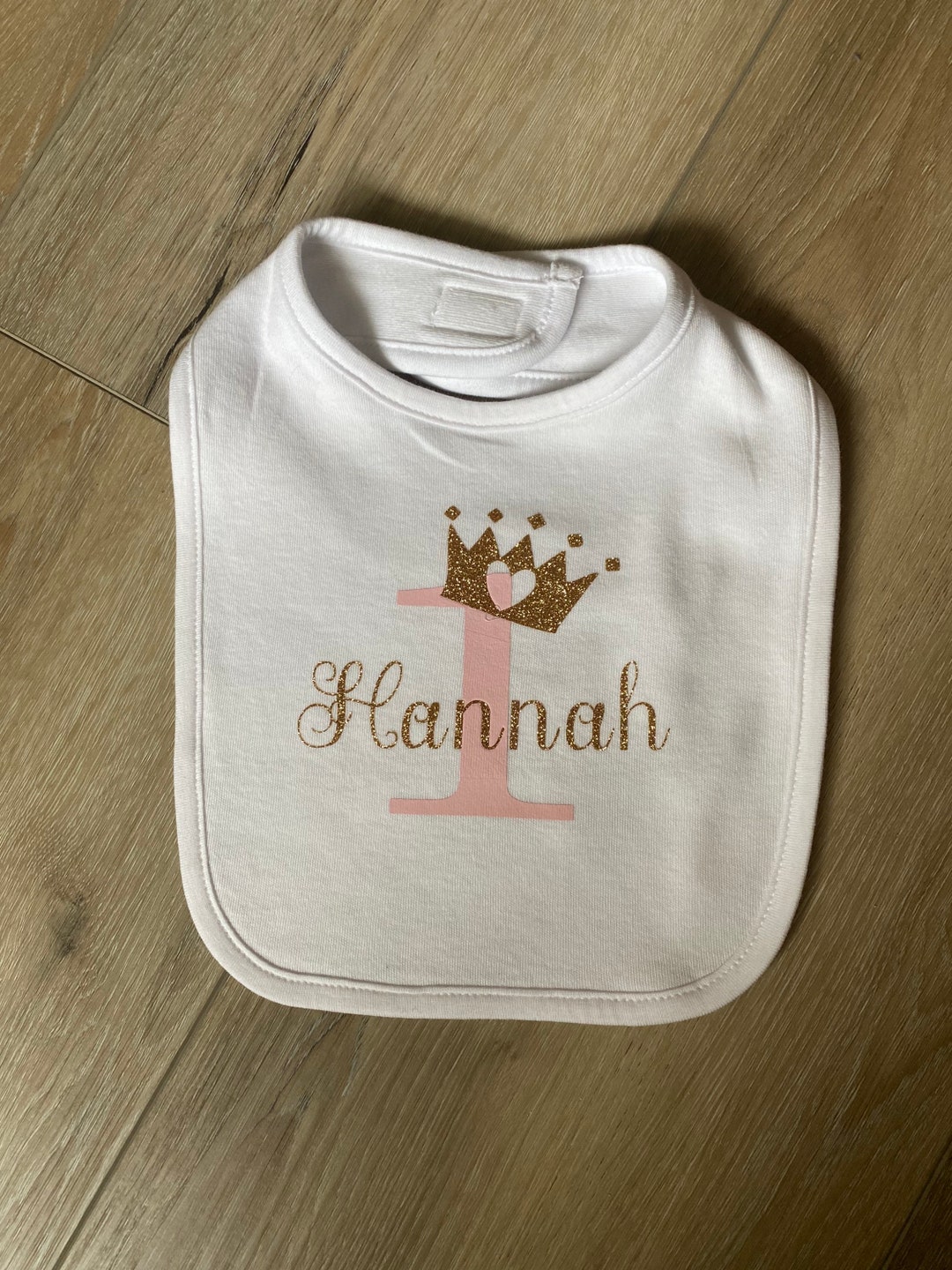 1st Birthday Princess Bib First Birthday Bib Baby Girl Birthday Bib ...