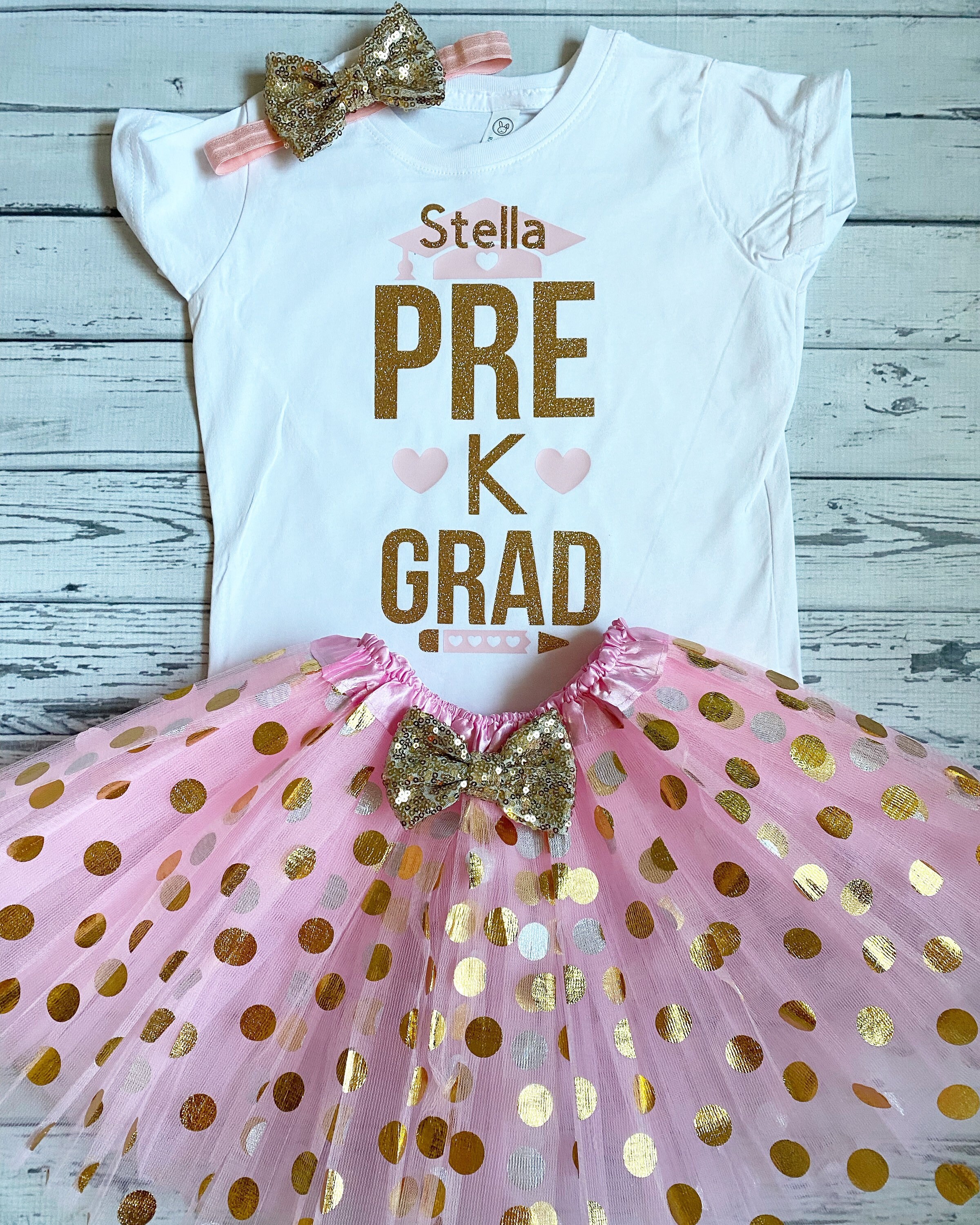 Girls Preschool Graduation Outfit Preschooler Graduate Pre Kindergarten ...