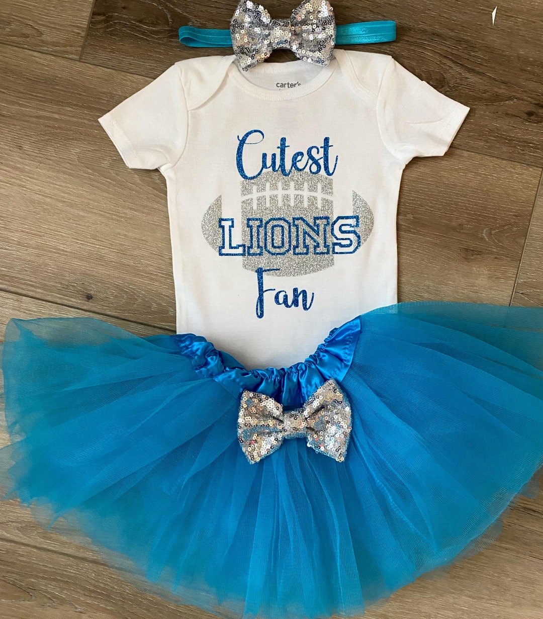Baby Girl Lions Football Outfit Girl Detroit Outfit Detroit Lions ...