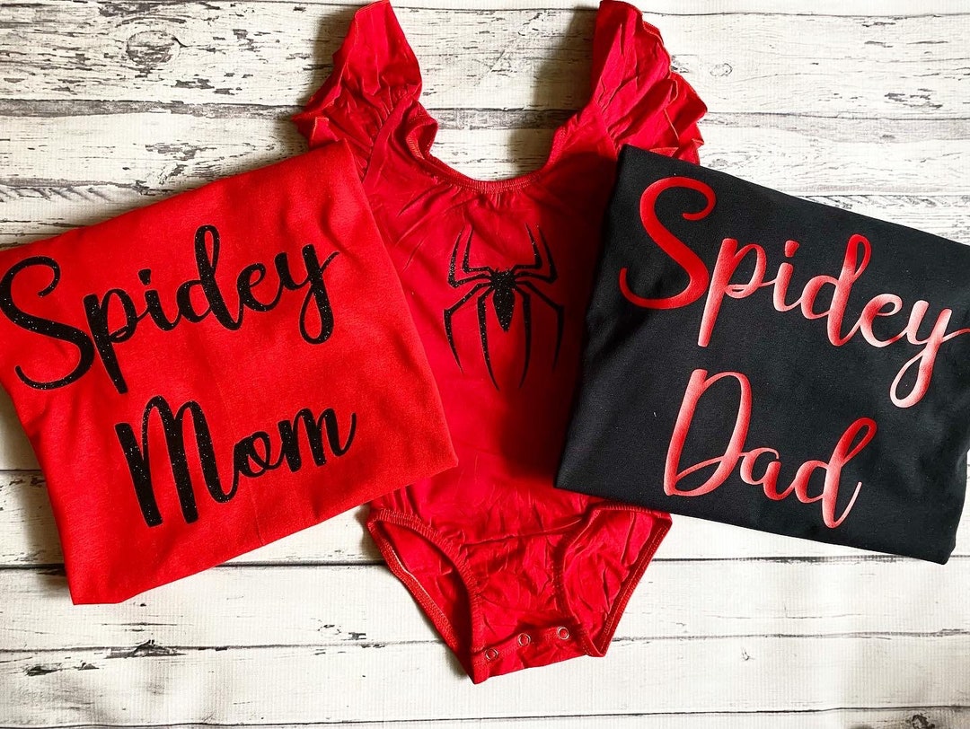 SPIDERMAN Mom and Dad Shirts Spidey Mom Spidey Dad Tshirts Superhero ...