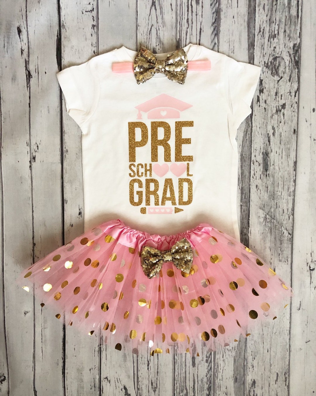 Girls Preschool Graduation Outfit Preschooler Graduate Pre Kindergarten ...