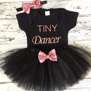 Tiny Dancer Baby Girl Outfit Dance Class Bodysuit Dance Shirt Tutu ...