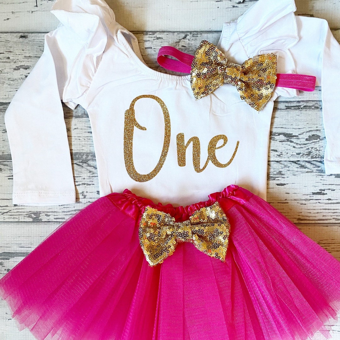 Gold Glitter First Birthday Flutter Leotard, Gold Glitter 1st Birthday ...