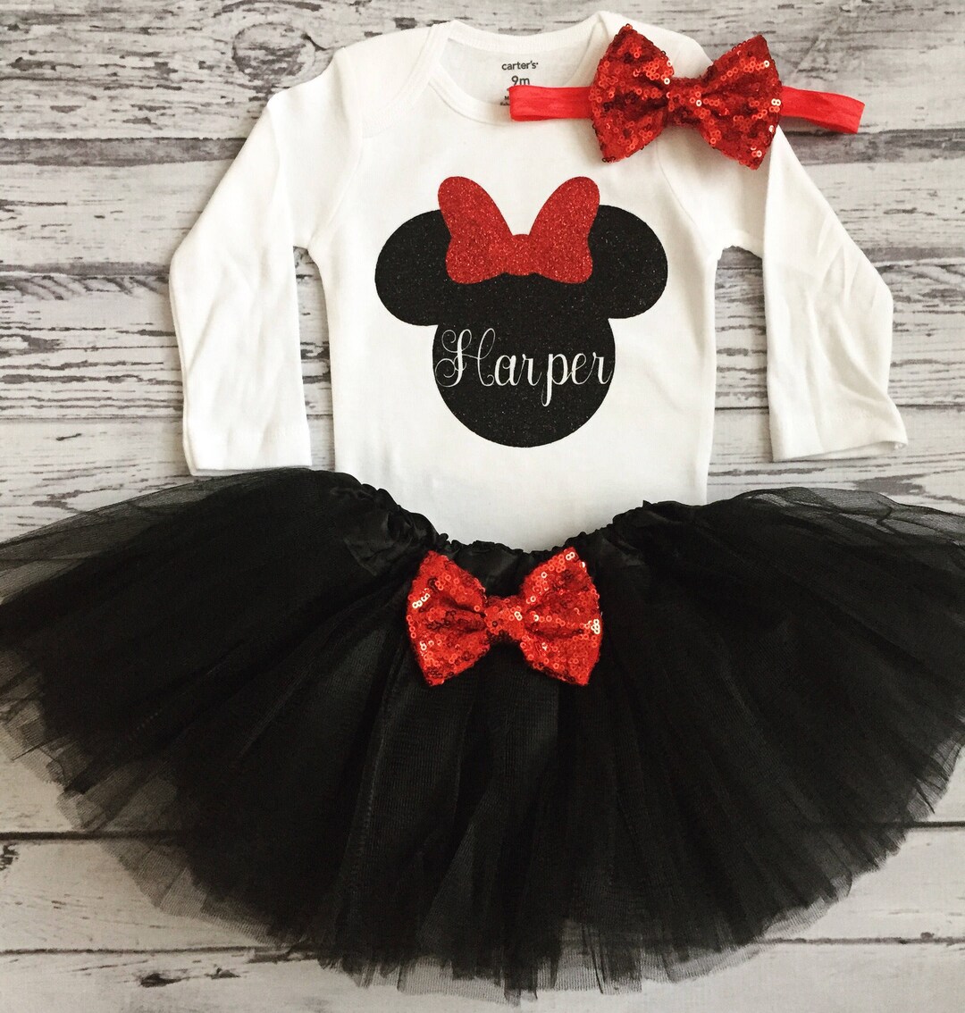 My 1st Trip to Disney Outfit Minnie Mouse Disney Outfit Red and Black ...