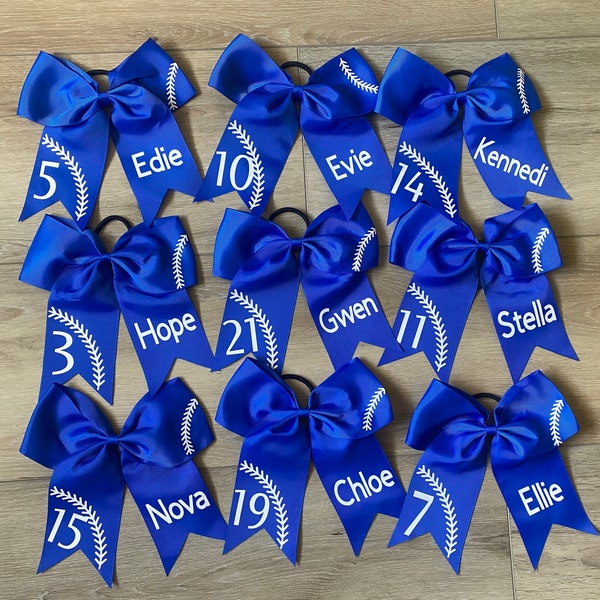 Royal Blue Softball Hair Bow - Etsy