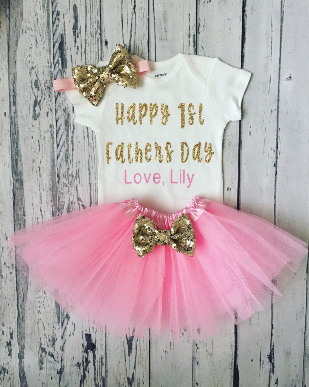 Happy 1st Fathers Day Gift Personalized First Fathers Day Outfit Gift ...