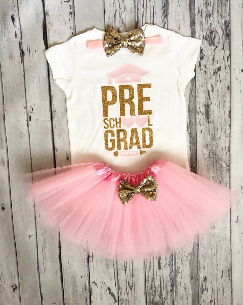 Girls Preschool Graduation Outfit Preschooler Graduate Pre Kindergarten ...