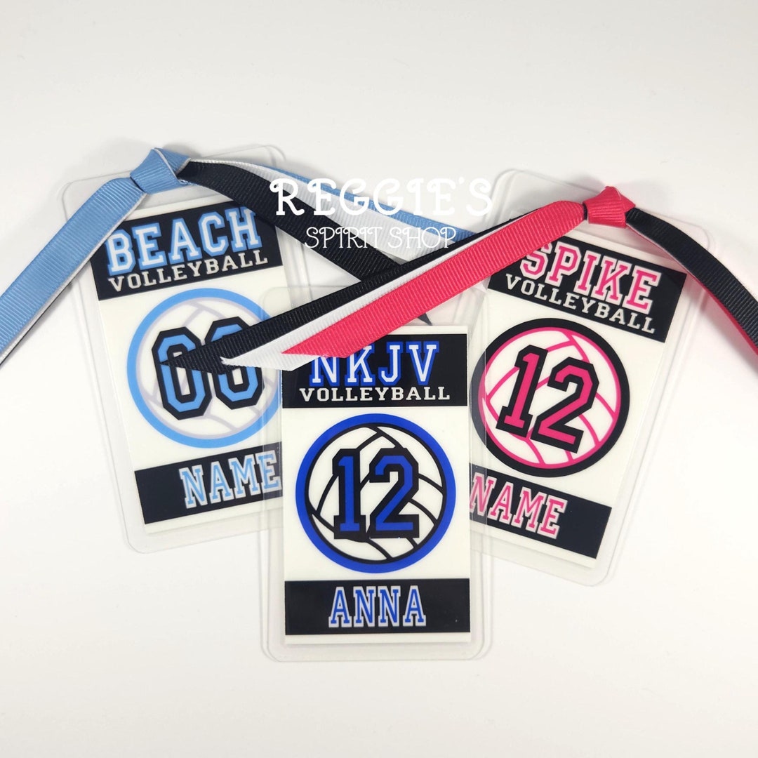 Personalized Volleyball Bag Tags, Personalized Sports Bag Tags ...
