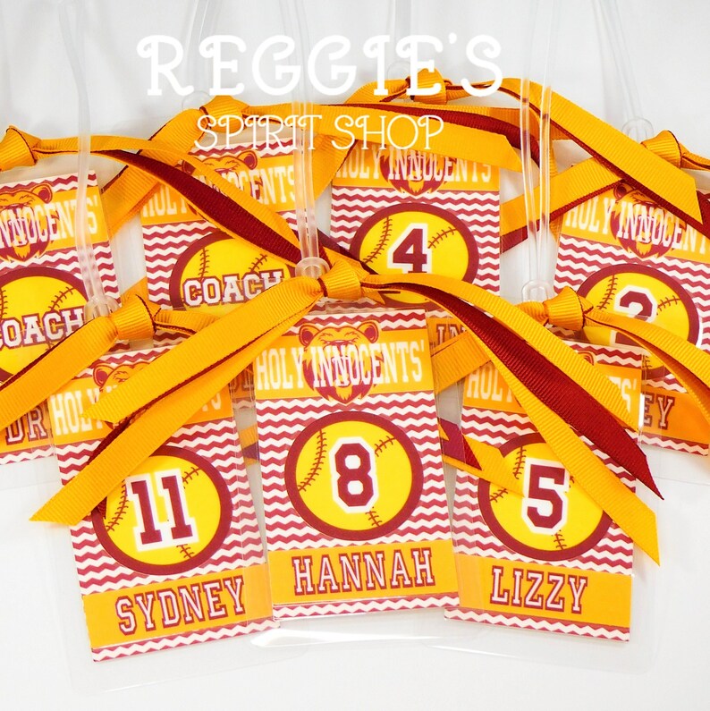 Personalized Softball Bag Tags Softball Luggage Tags Sports - Etsy