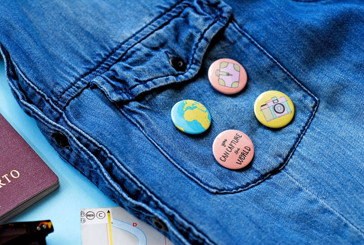 Set of 4 Cute Button Pins 1 Inch 25mm Backpack Button Pins | Etsy