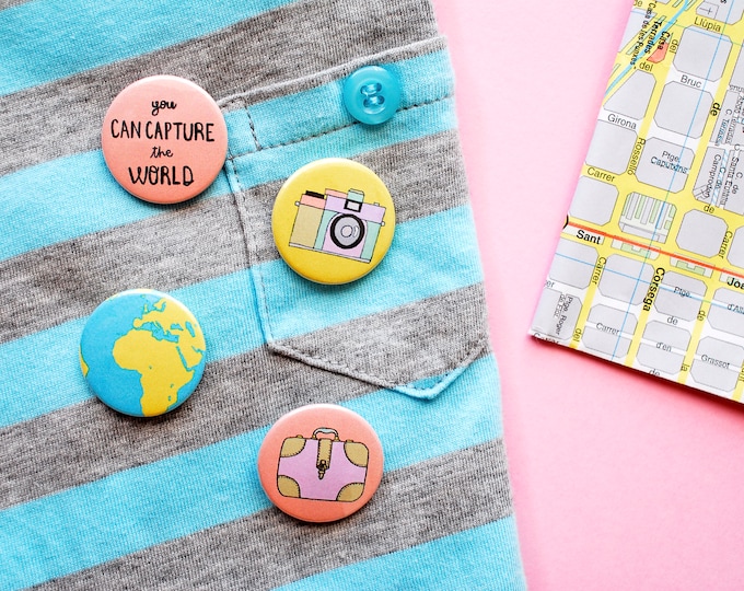 Kawaii Fruit Milk Pins - Orange, Peach, Strawberry Button Set | Cute ...