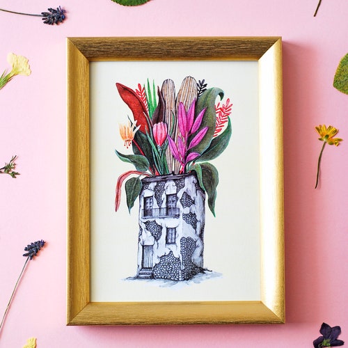 5x7 Art Print 5x7 Illustration Botanical Art Print | Etsy