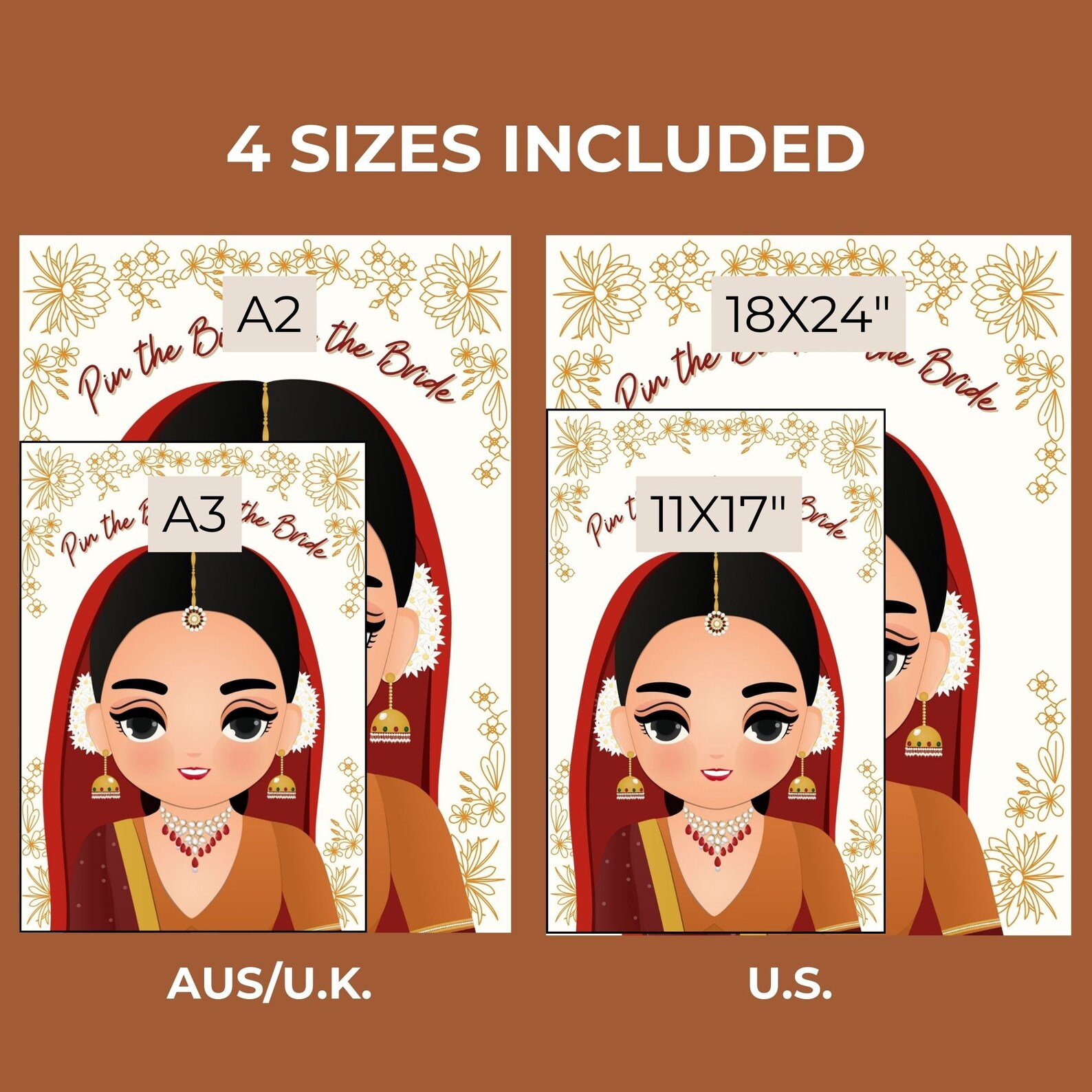 Pin the Bindi on the Bride | Henna Night Game Printable | Sangeet ...