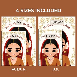 Pin the Bindi on the Bride | Henna Night Game Printable | Sangeet ...