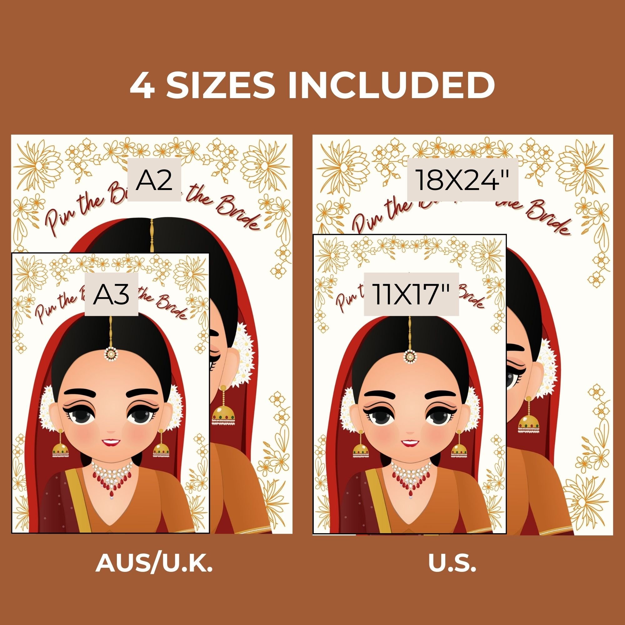 Pin the Bindi on the Bride | Henna Night Game Printable | Sangeet ...