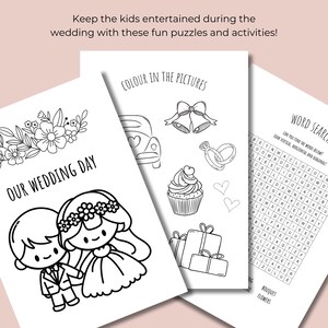 Kid's Wedding Activity Colouring Pack | Games and Puzzles for Children ...