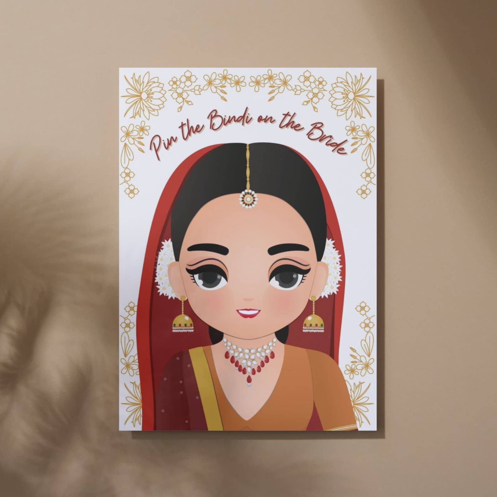Pin the Bindi on the Bride | Henna Night Game Printable | Sangeet ...