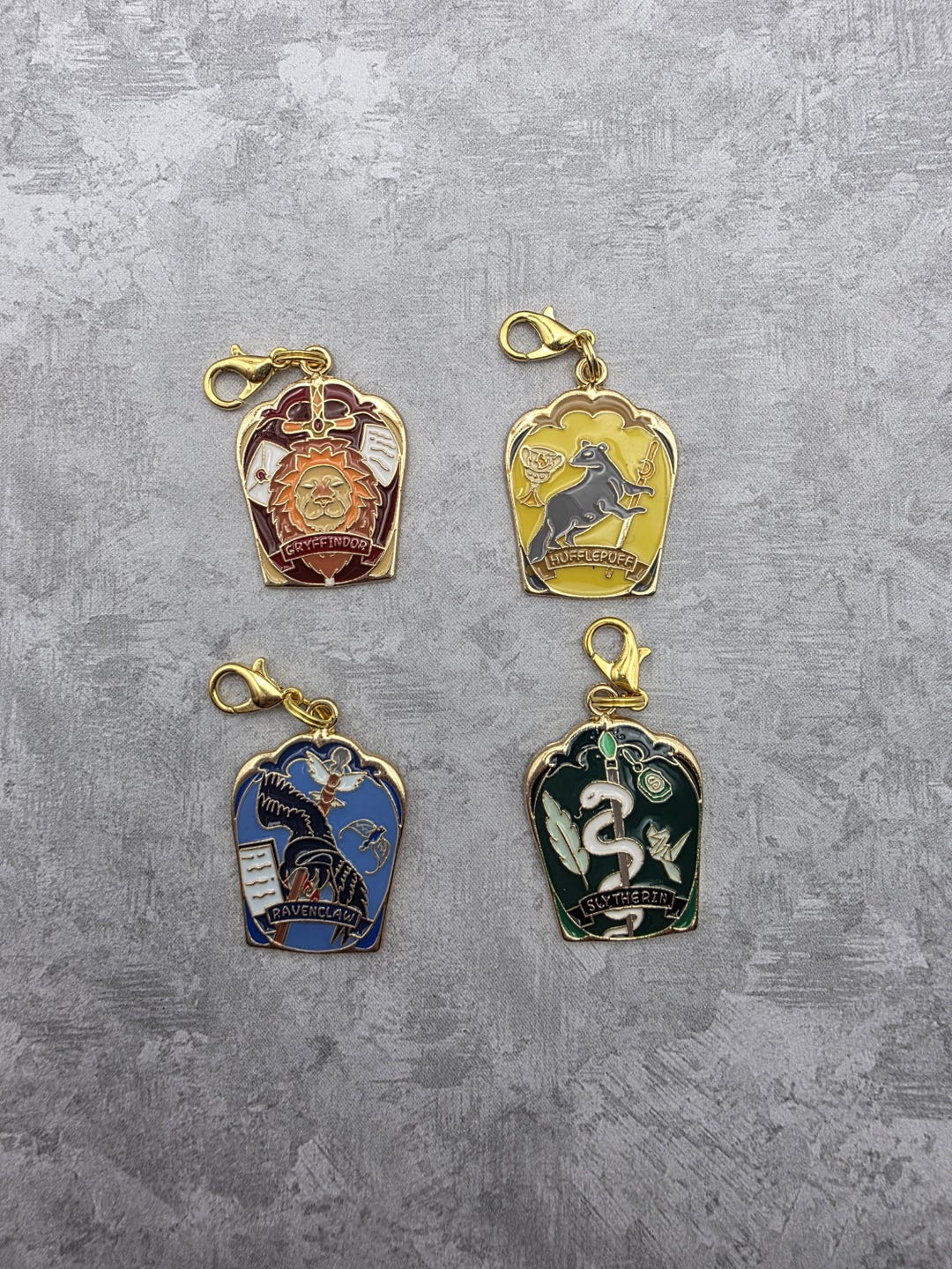 Hogwarts-inspired House Crests Badge Reel Charm · Lanyard Charm · Keychain Accessory - Etsy