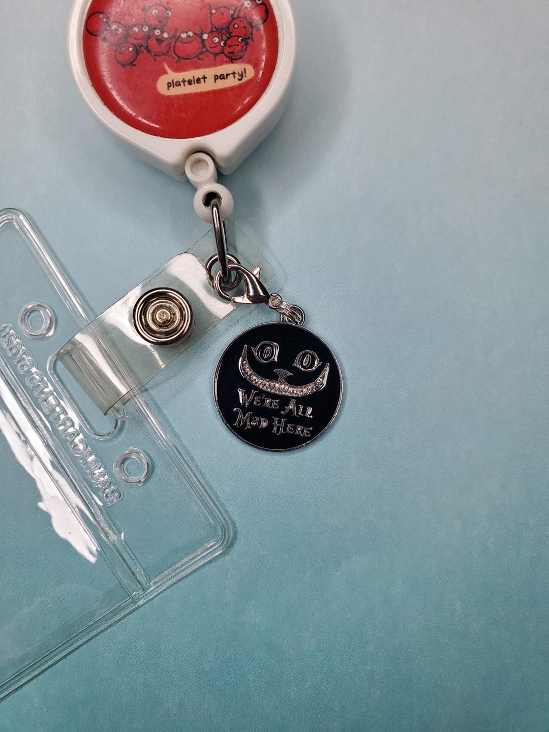 We're All Mad Here / Psych Nurse Badge Reel Charm · Lanyard Charm ...
