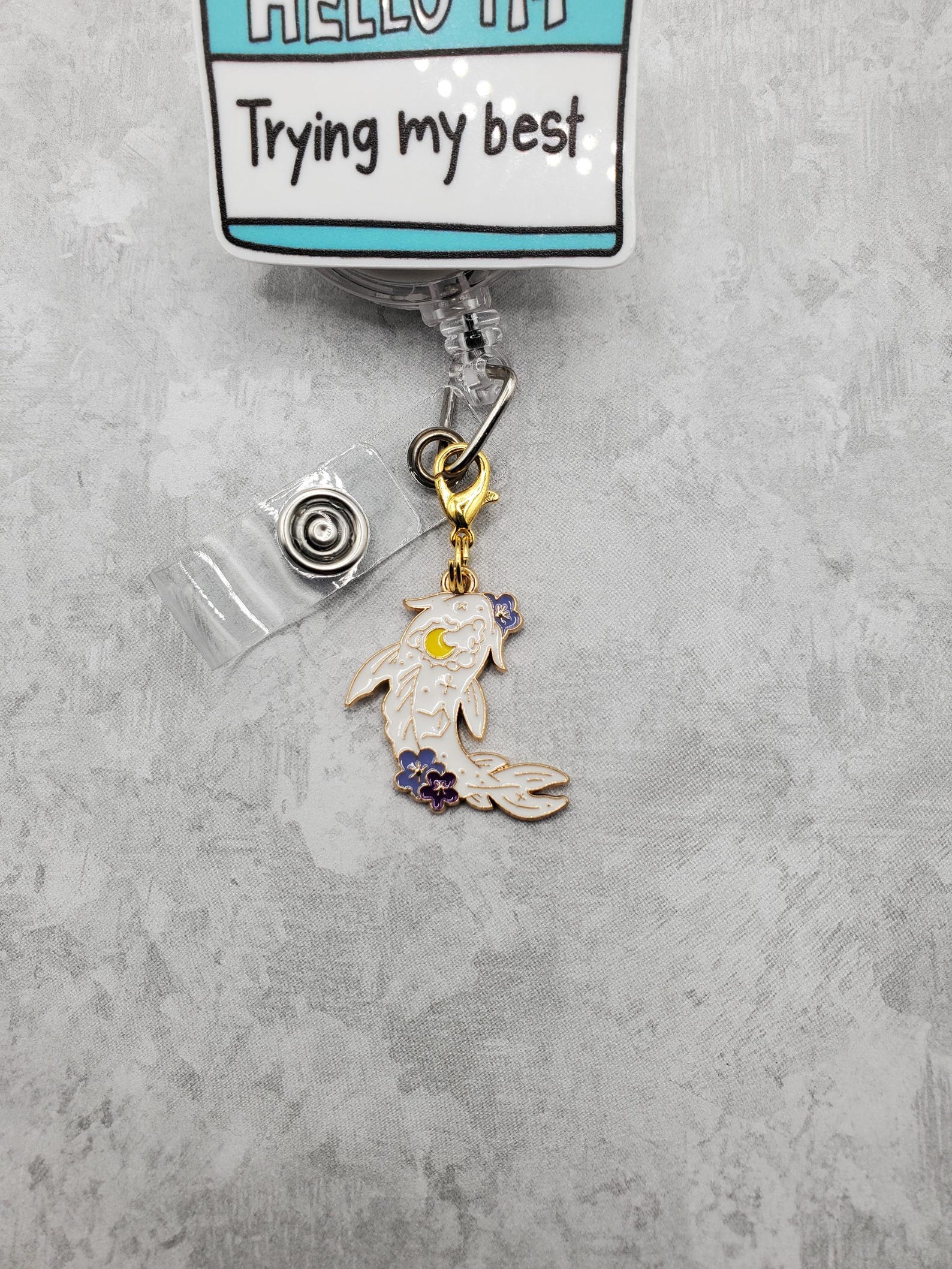 Moon Spirit ATLA Badge Reel Charm · Lanyard Charm · Keychain Accessory ...