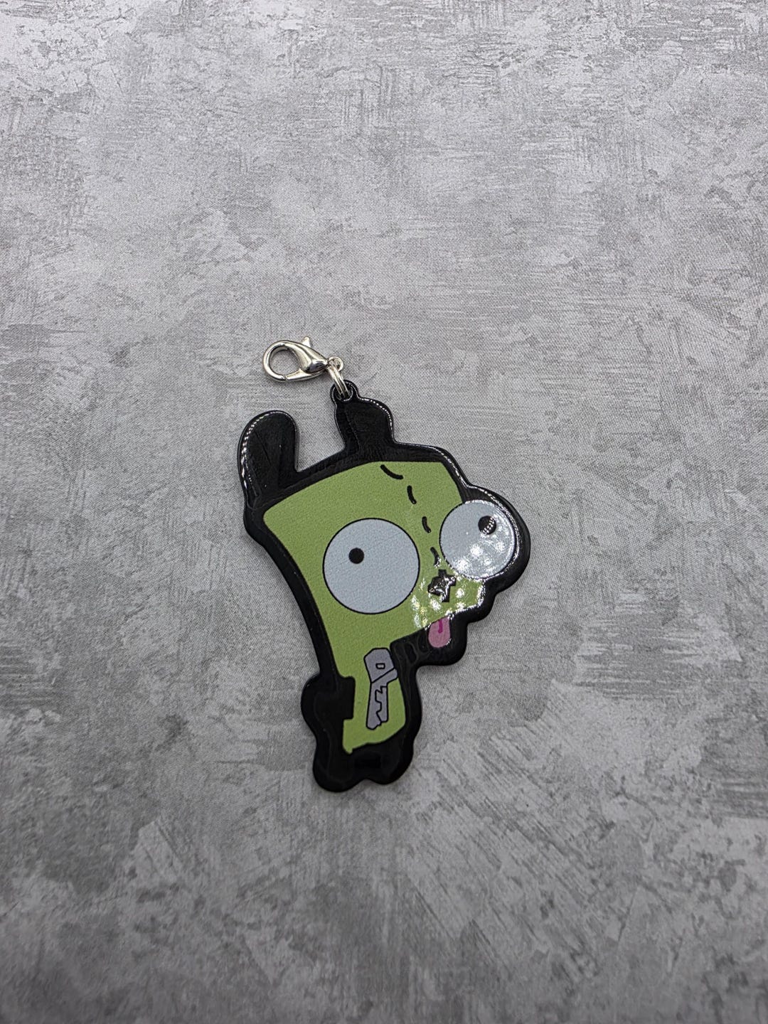 GIR / Invader Zim Badge Reel Charm · Lanyard Charm · Keychain Accessory ...