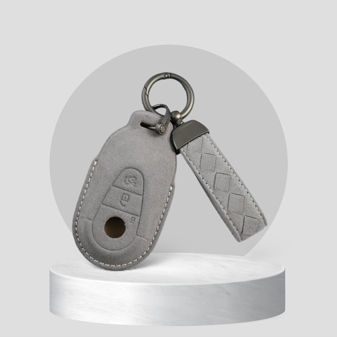 Mercedes Benz Covered Leather Key Fob Case C300 GLE E300 GT43 GT53 CLA ...