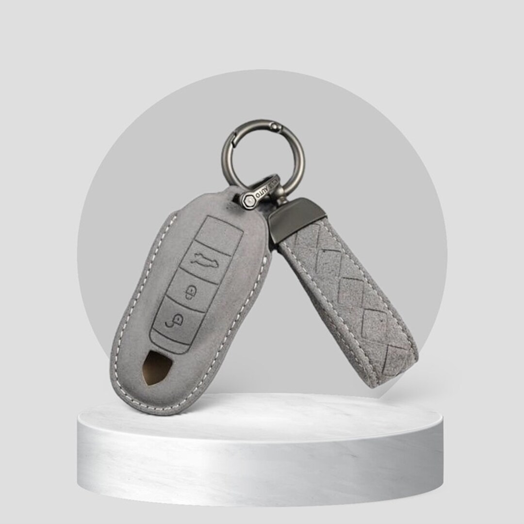 Porsche Covered Leather Key Fob Case PORSCHE 911 992 718 987 GT3 GT2RS ...