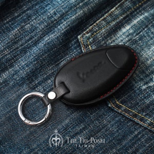 Vespa Covered Leather Key Fob Case GTS 300 Super Sport LX 125 Primavera ...